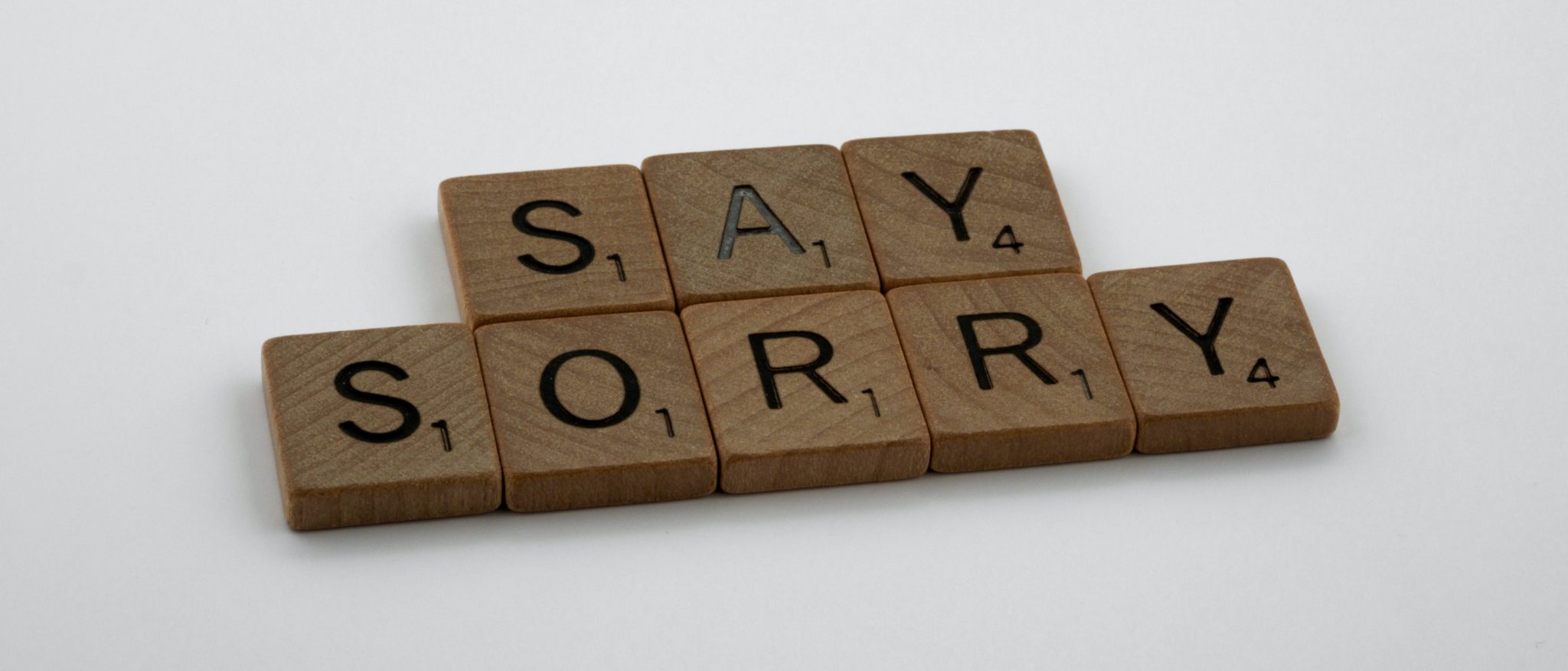 Sorry. So sorry. Terribly sorry. The English sorry reflex